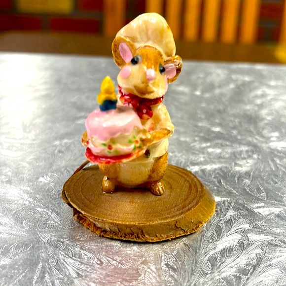 Accents | Vintage And Very Rare Wee Forest Style Folk Mouse With Cake ...